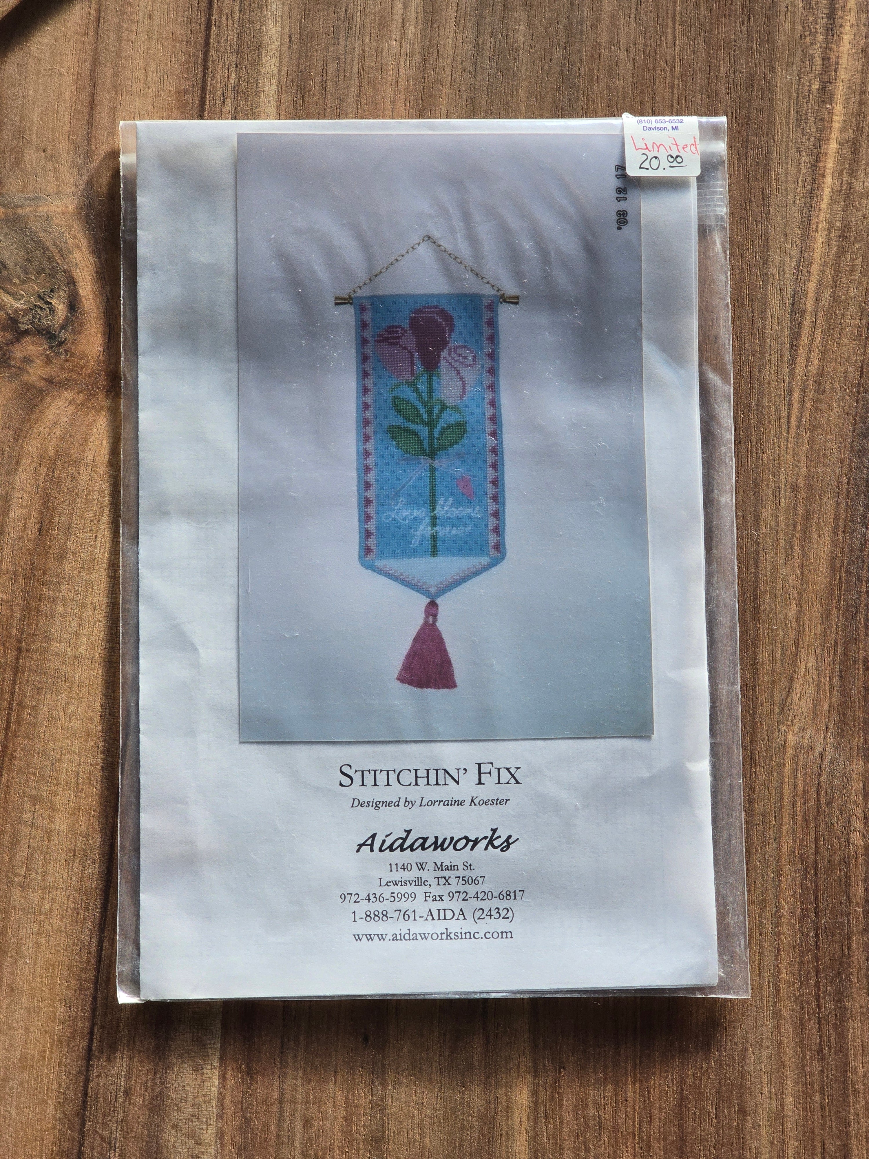 Aidaworks - Stitchin' Fix - Love Blooms Forever - Cross Stitch Kit ...