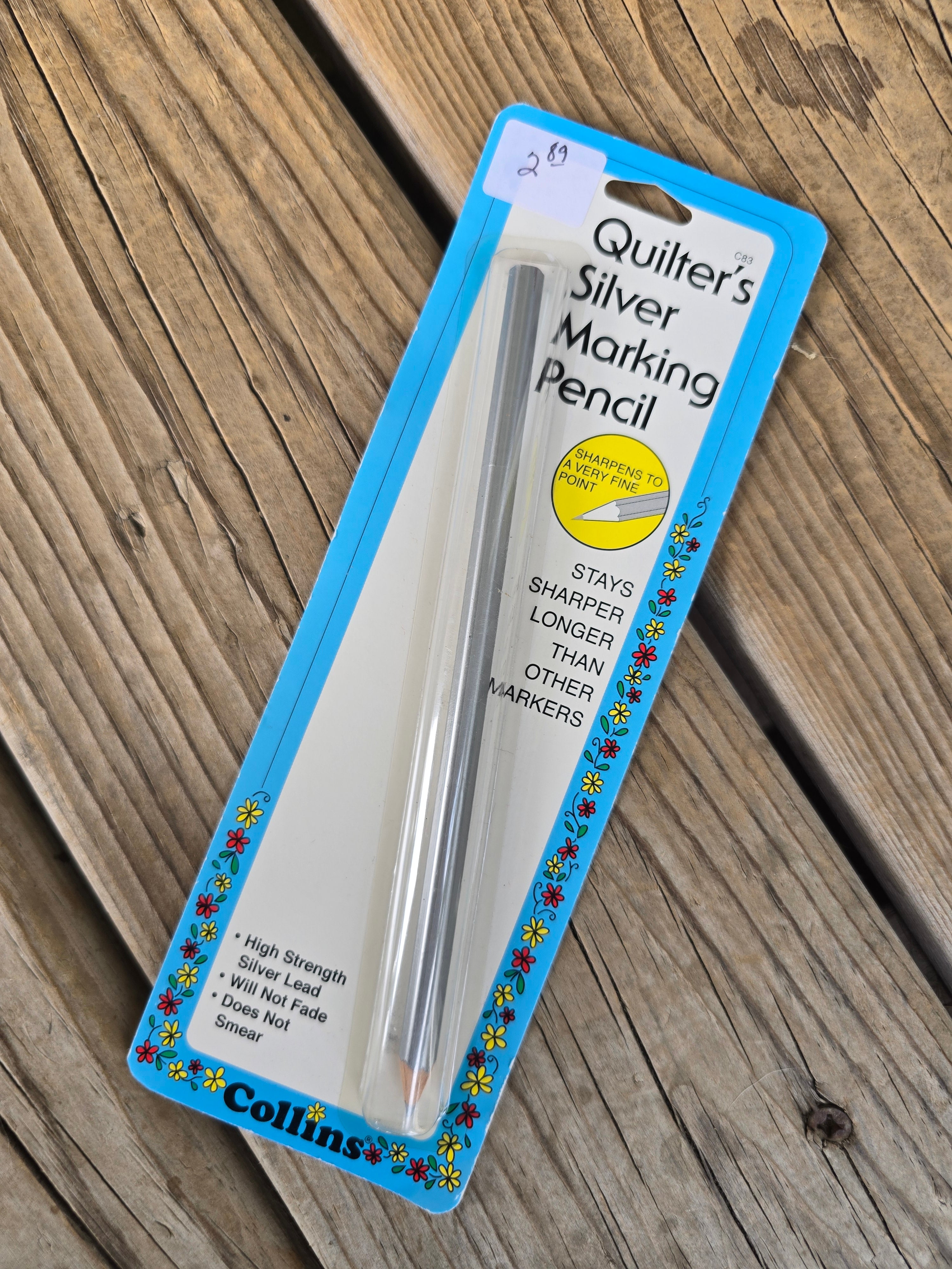 W.H. Collins Inc. - Quilter's Silver Marking Pencil – GATHER 'N STITCH LLC