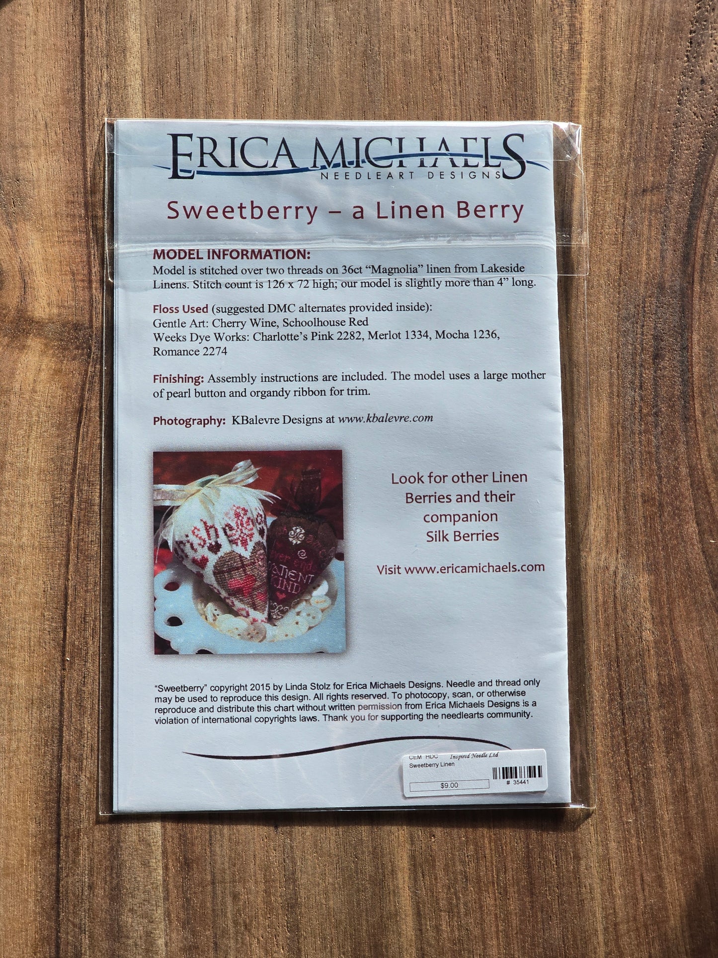 Erica Michaels - The Linen Berry Collection - Sweetberry - Cross Stitc ...
