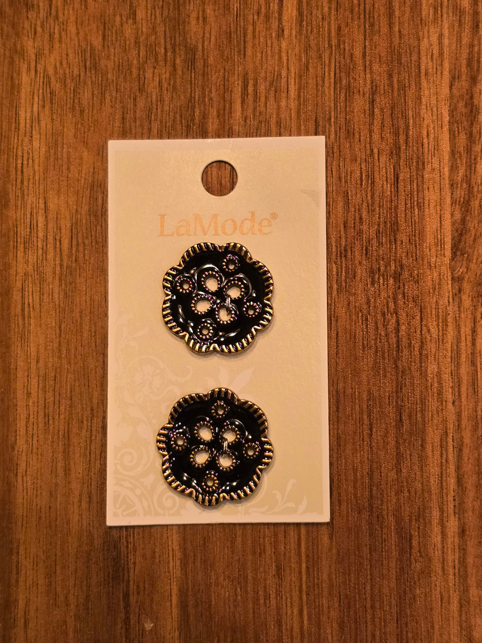 LaMode - Black and Gold Buttons – GATHER 'N STITCH LLC