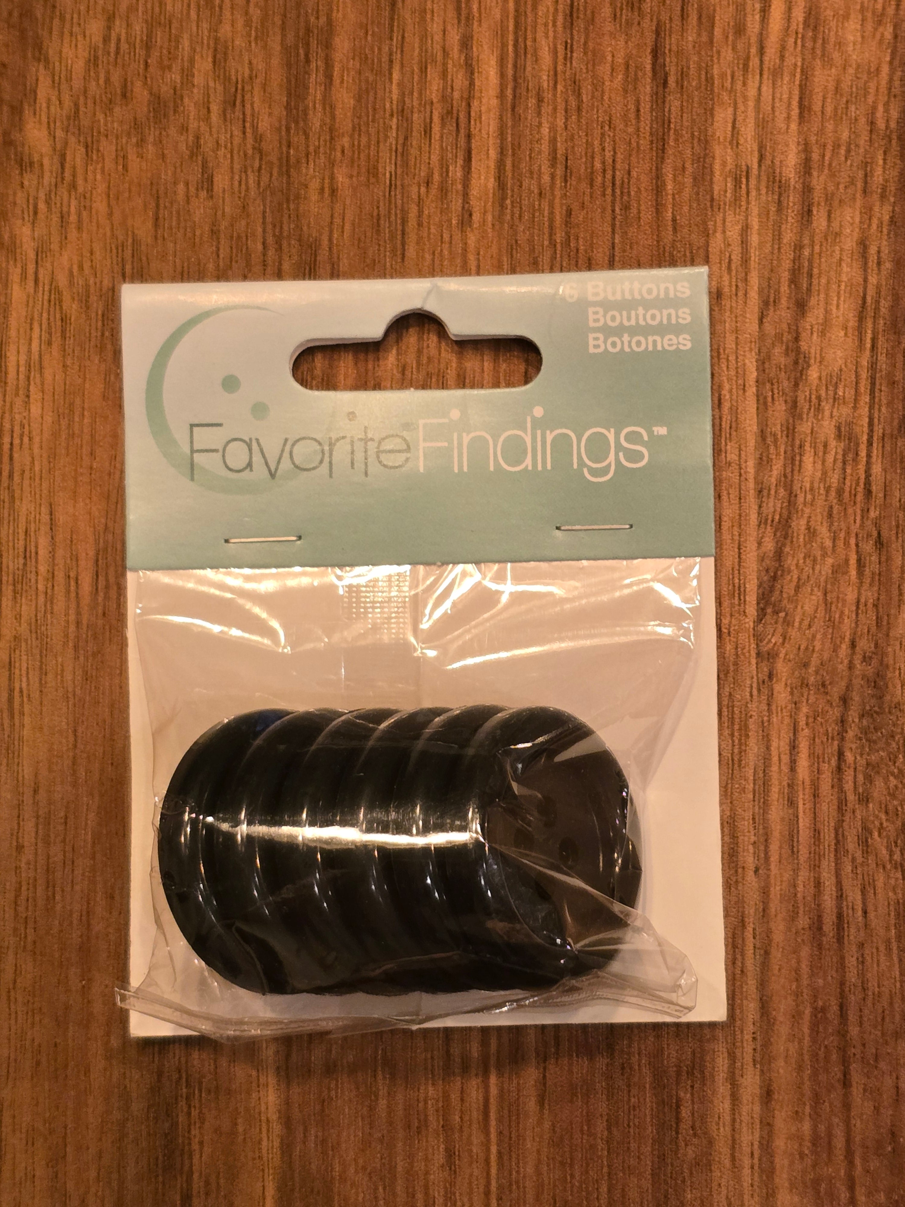Favorite Findings - Large Round Black Buttons – GATHER 'N STITCH LLC
