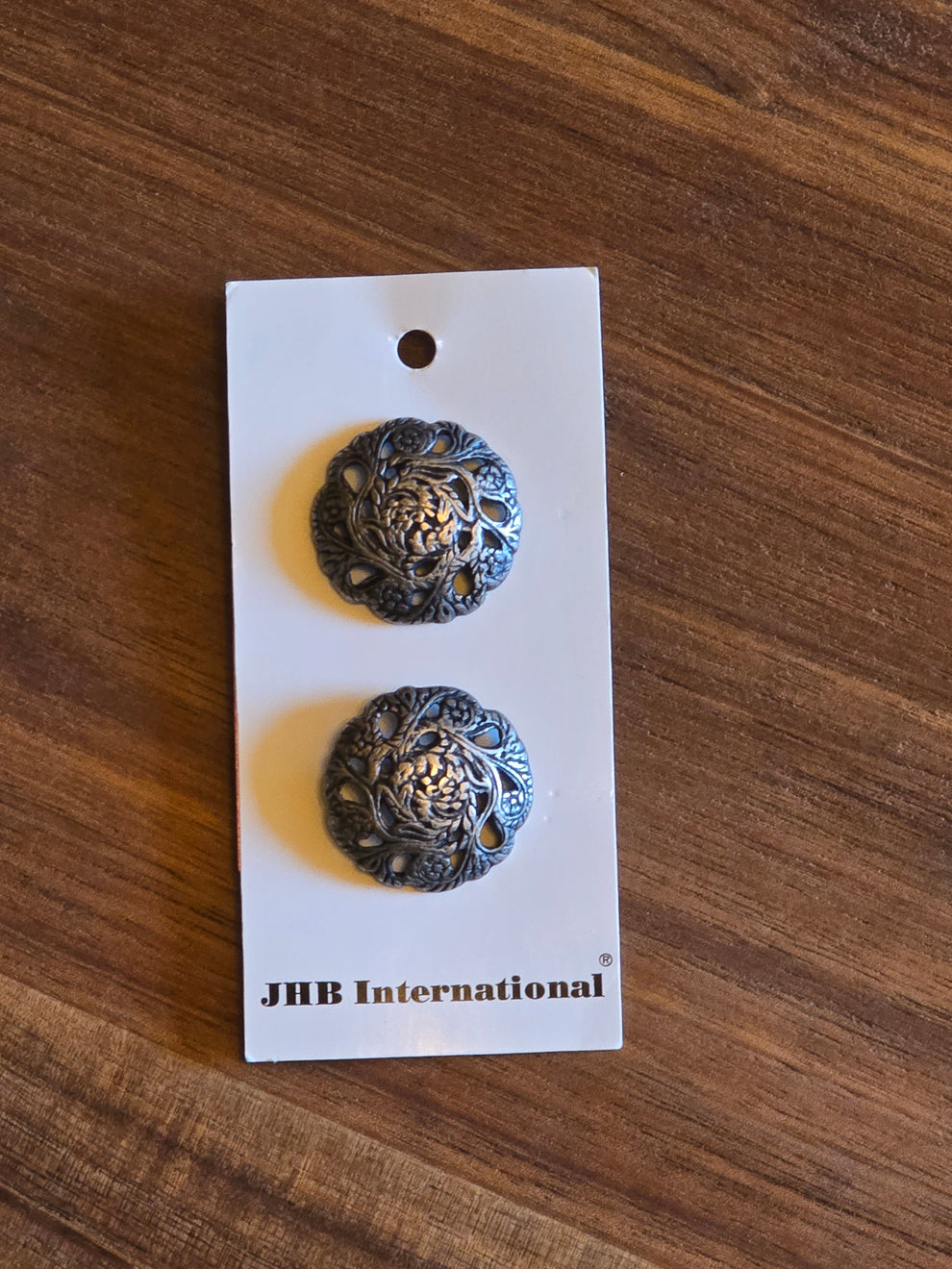 JHB International - Silver Floral Buttons – GATHER 'N STITCH LLC
