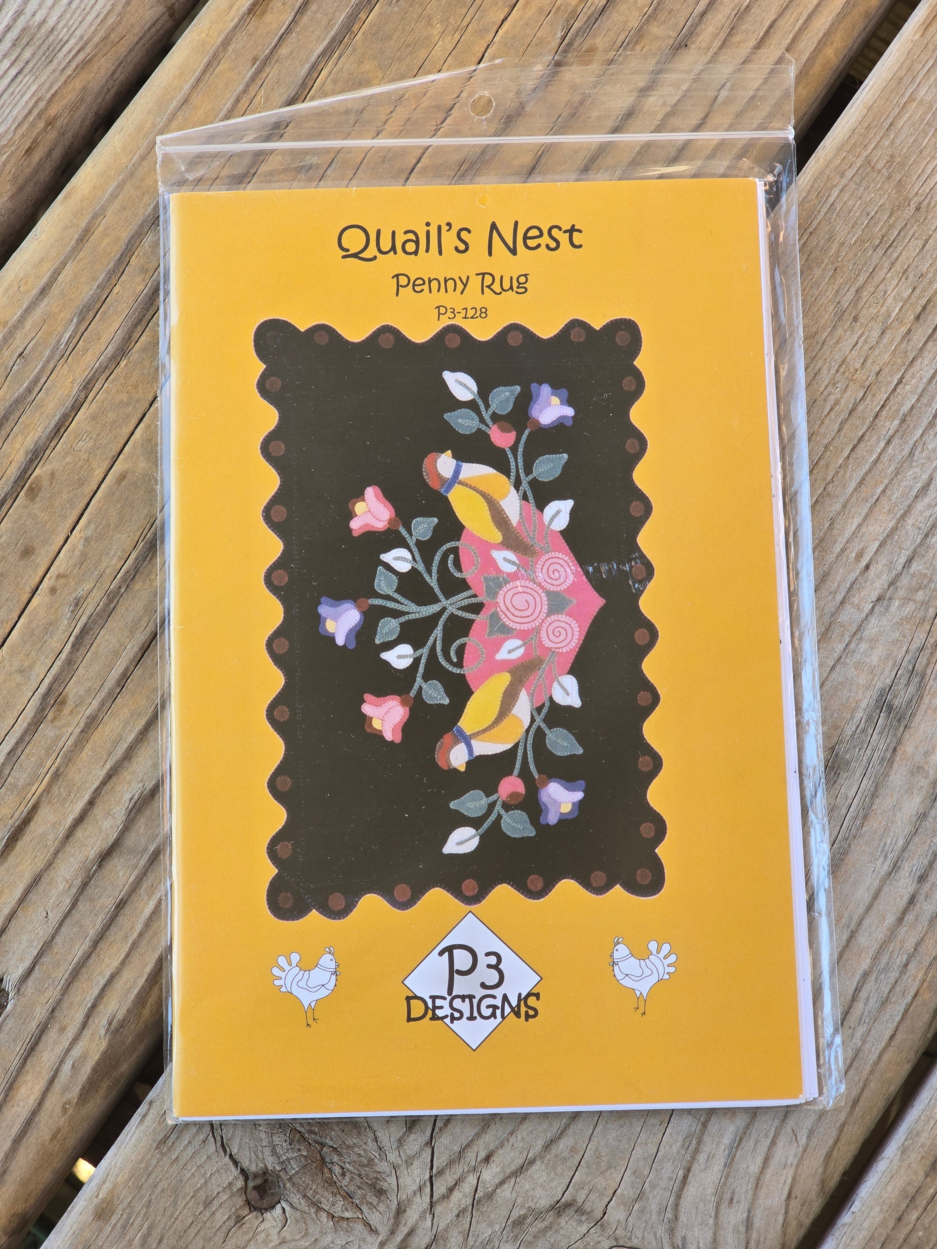 P3 Designs - Quail's Nest Penny Rug - Applique Quilt Pattern – GATHER ...