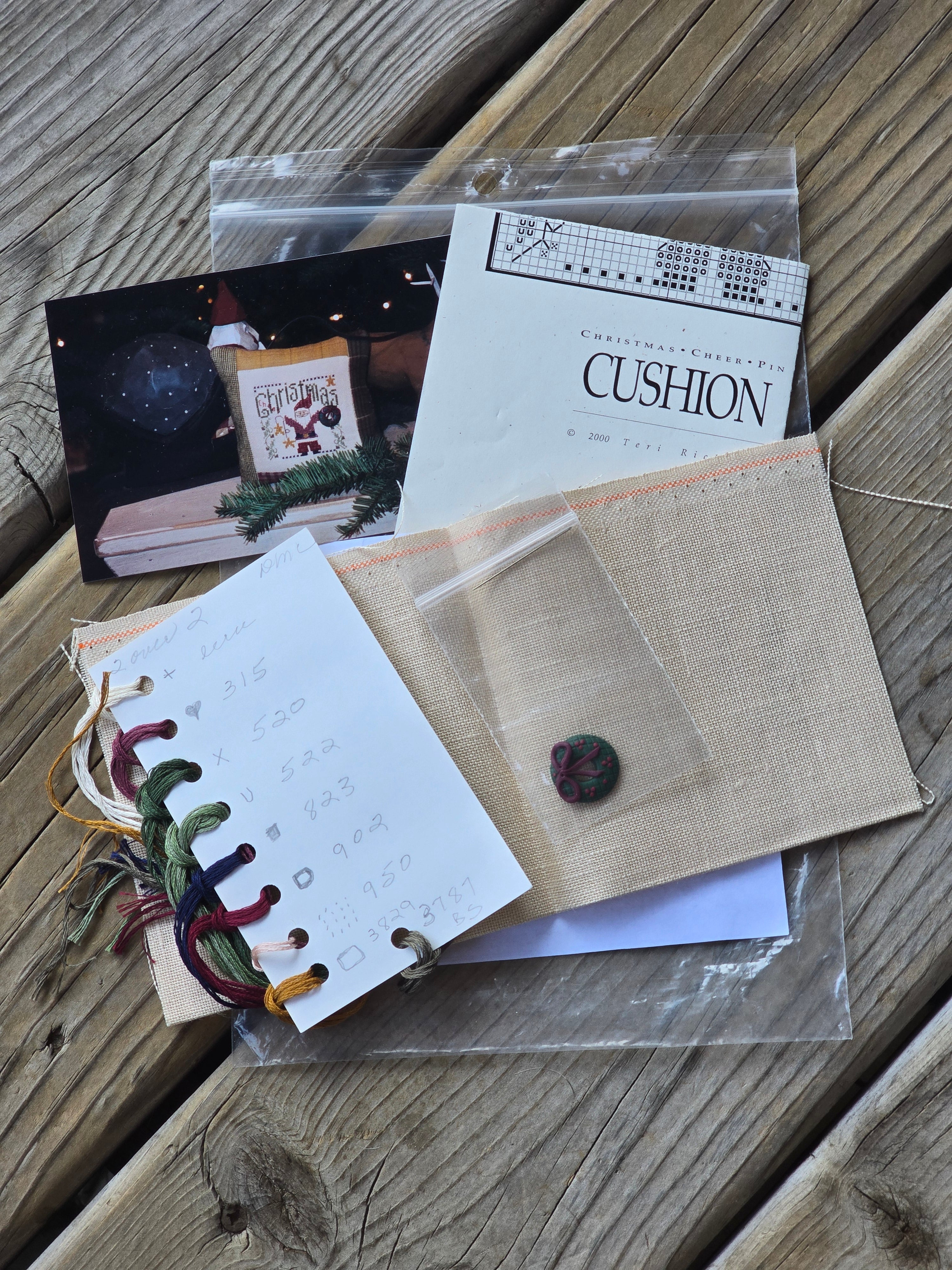 Shepherd's Bush - Christmas Cheer Pincushion- Cross Stitch Kit – GATHER 'N STITCH LLC