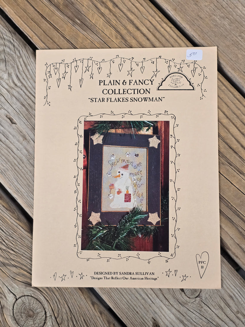 Homespun Elegance - Plain & Fancy Collection - Star Flakes Snowman - C ...