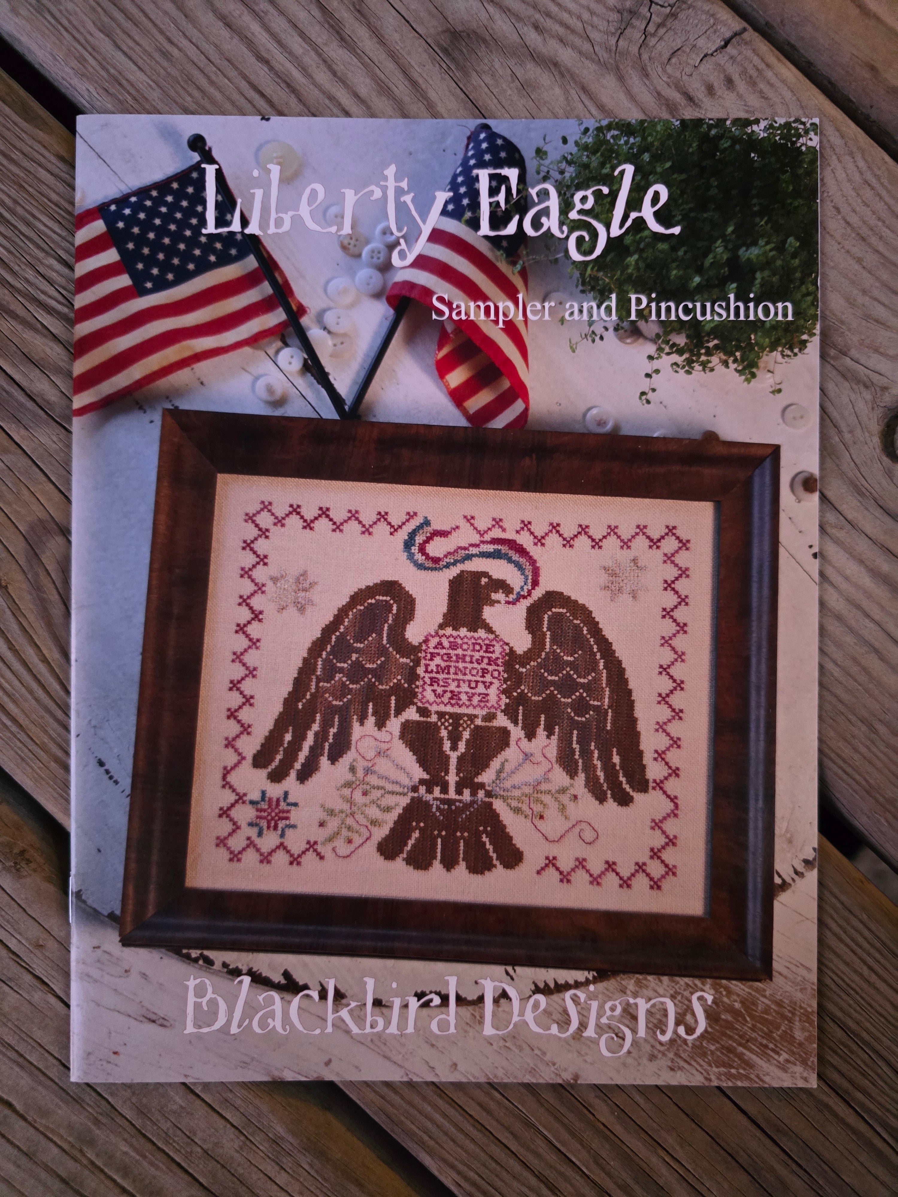 Blackbird Designs - Liberty Eagle - Sampler & Pincushion - Cross Stitc ...