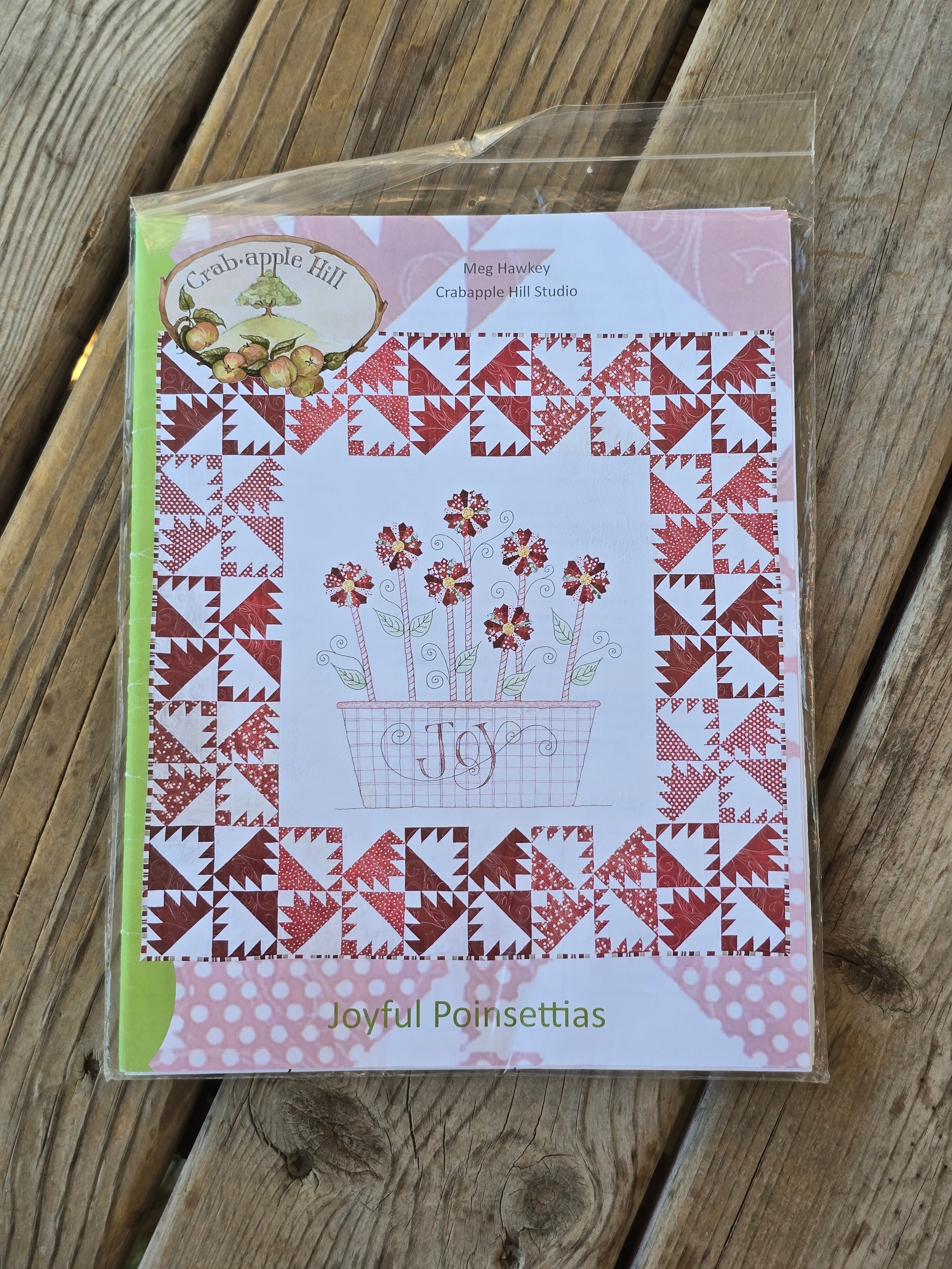 Crab-apple Hill - Joyful Poinsettias - Quilt Pattern – GATHER 'N STITCH LLC